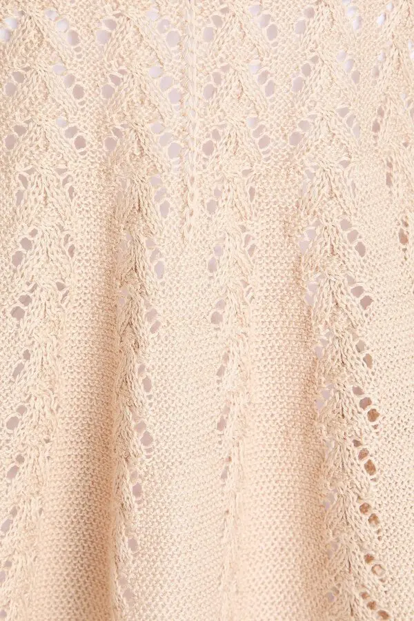 Zimmermann Metallic Crochetknit Top