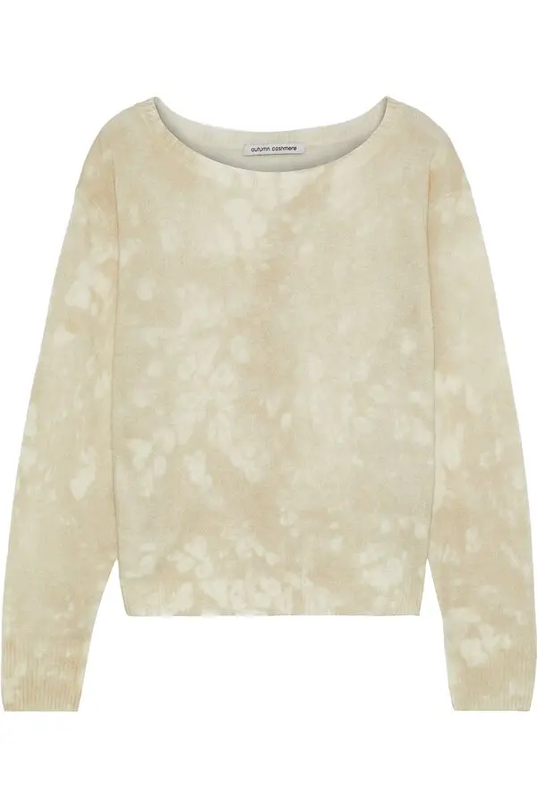 Autumn Cashmere Tiedyed Cashmere Sweater - Sage Green