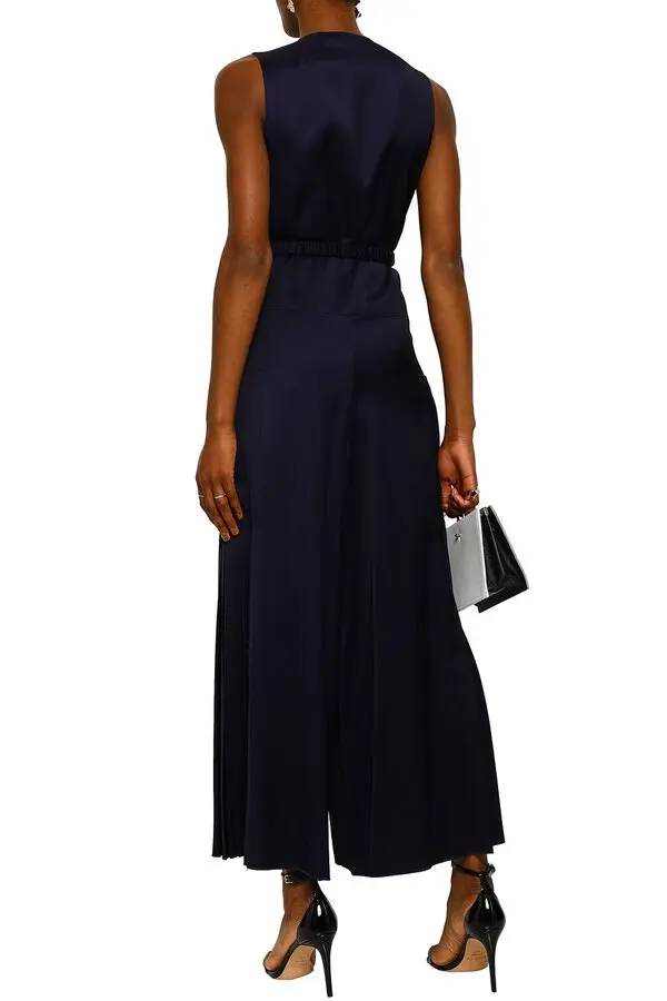 Victoria Beckham Belted Twill Jumpsuit