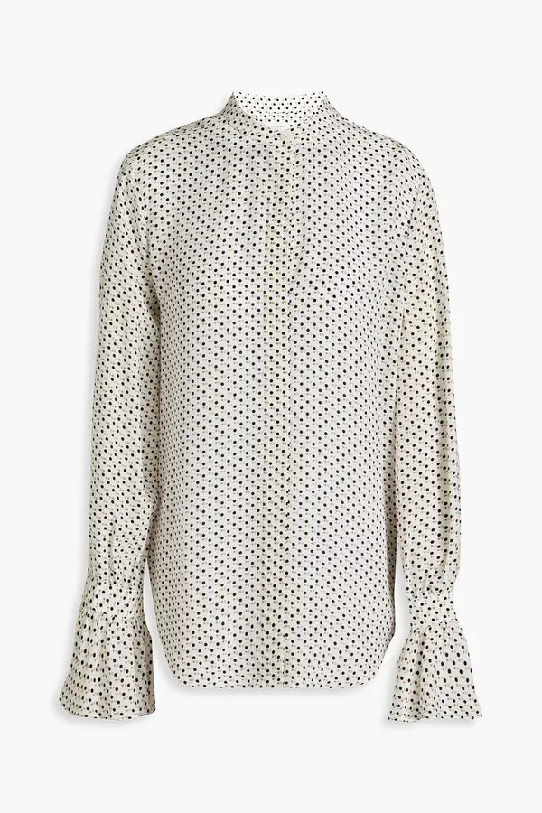 Equipment Polkadot Silk Shirt - Off-white