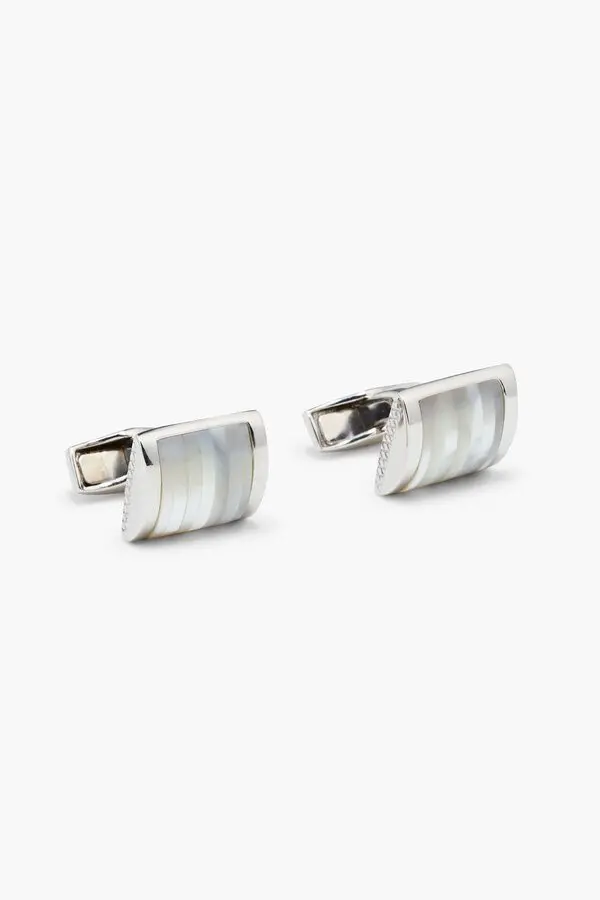 Tateossian Sterling Motherofpearl Cufflinks - Silver