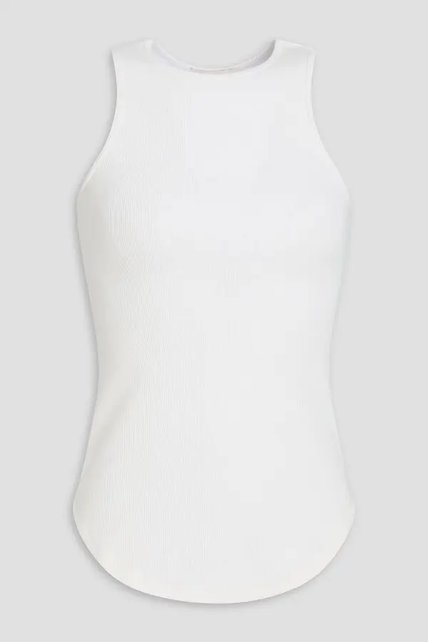 Zimmermann Ribbed Stretch-cotton Jersey Tank - White