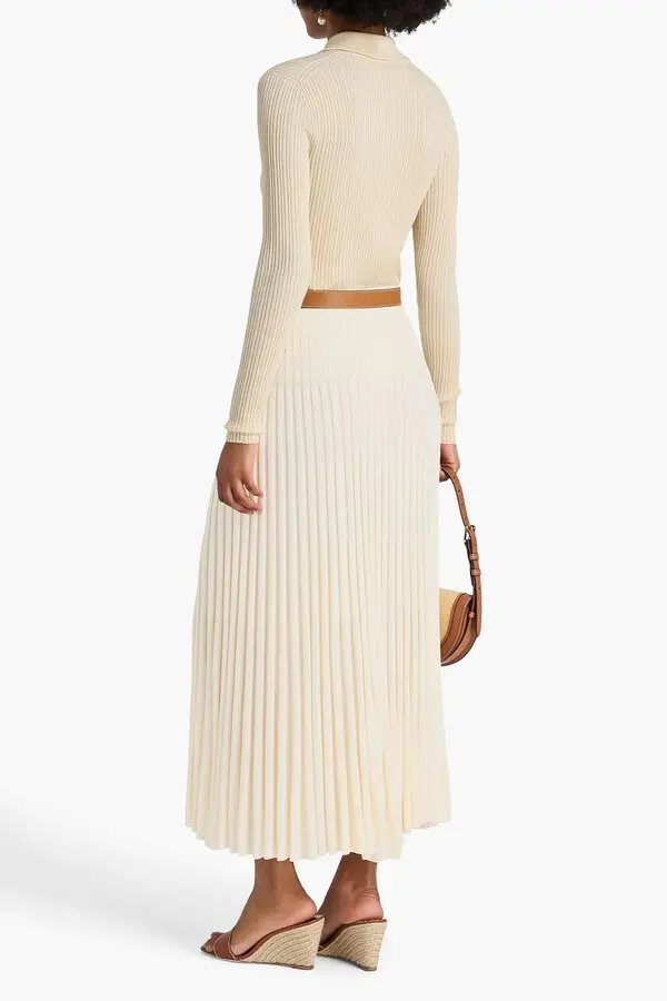 Zimmermann Ribbed-knit Midi Skirt