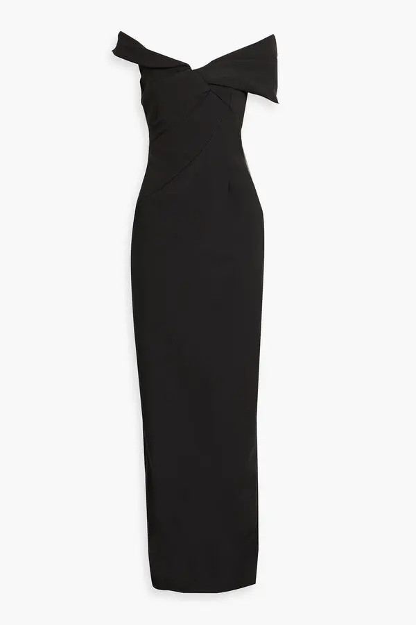 Rachel Gilbert Matteo Offtheshoulder Cady Gown - Black