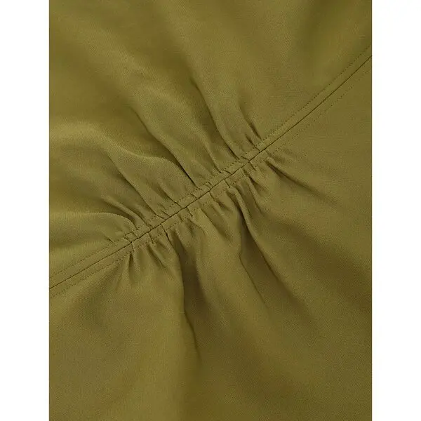 REISS Adriana Ruched Long-sleeve Jersey Dress - Chartreuse Green