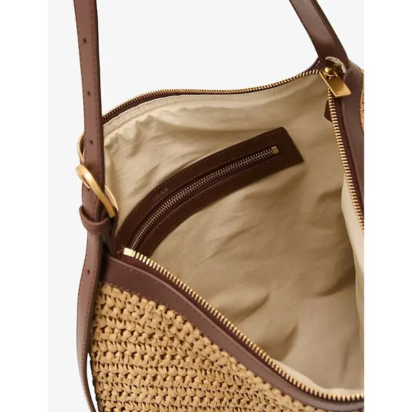 REISS Woven Raffia Tote Bag - Natural