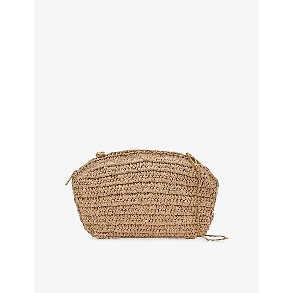 REISS Raffia Clutch Bag