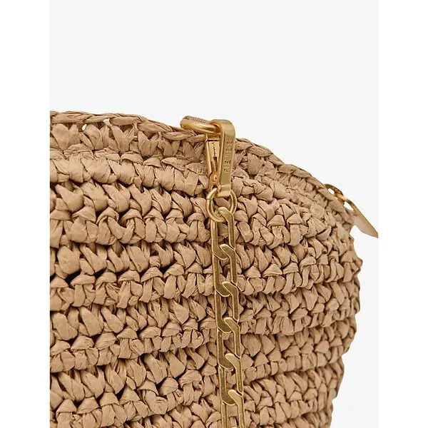 REISS Raffia Clutch Bag
