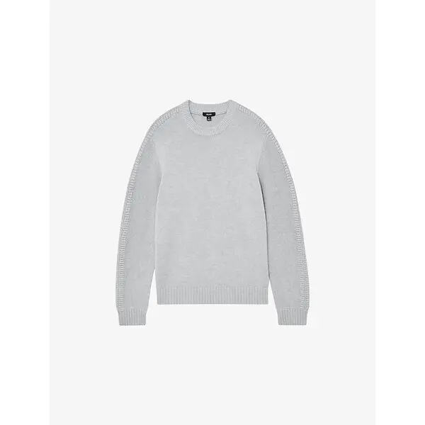 REISS Beech Knitted Wool-blend Jumper - Soft Grey