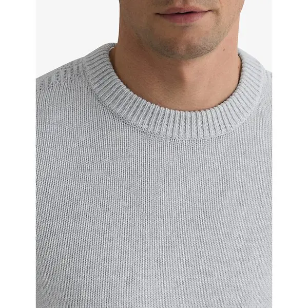 REISS Beech Knitted Wool-blend Jumper - Soft Grey