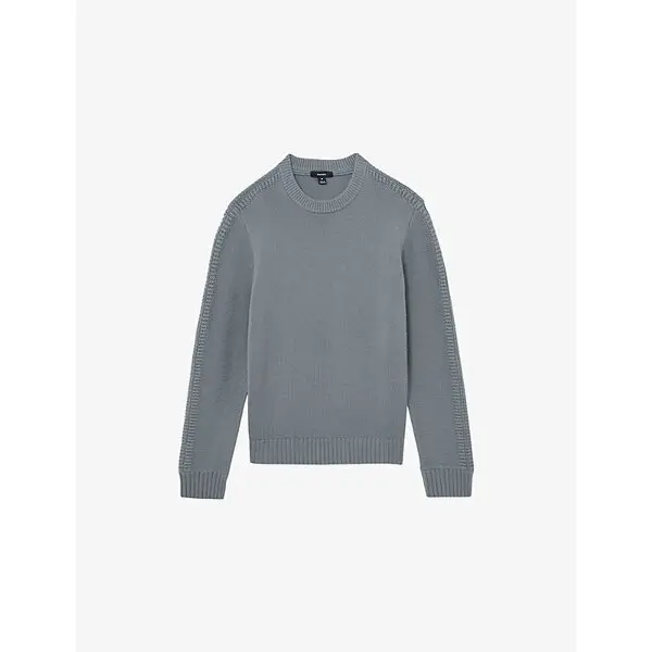 REISS Beech Knitted Wool-blend Jumper - Soft Sage Green