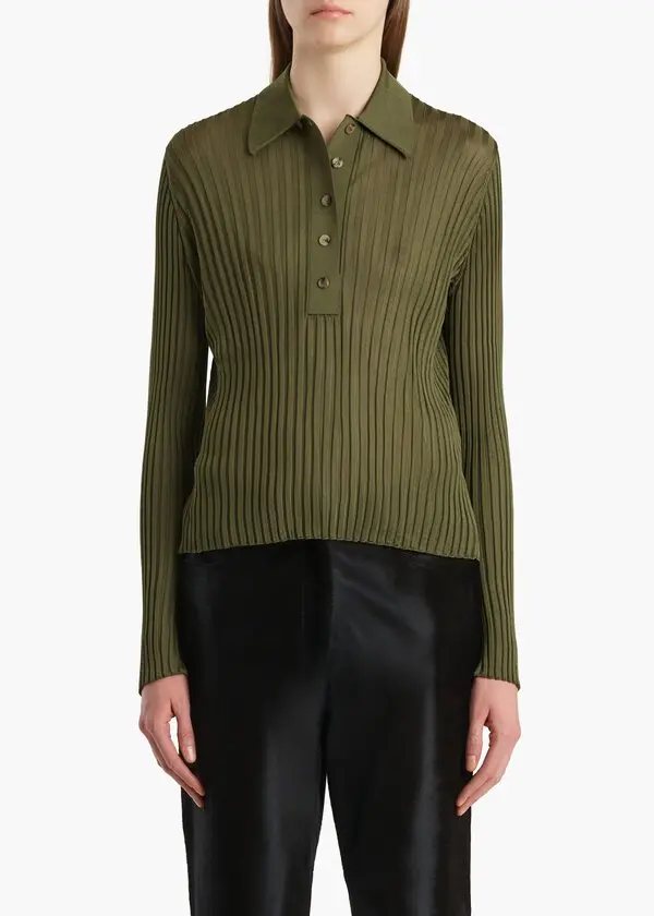 Khaite Vin Knit Top - Olive