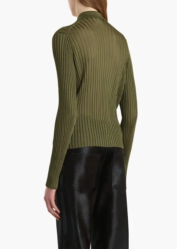 Khaite Vin Knit Top - Olive