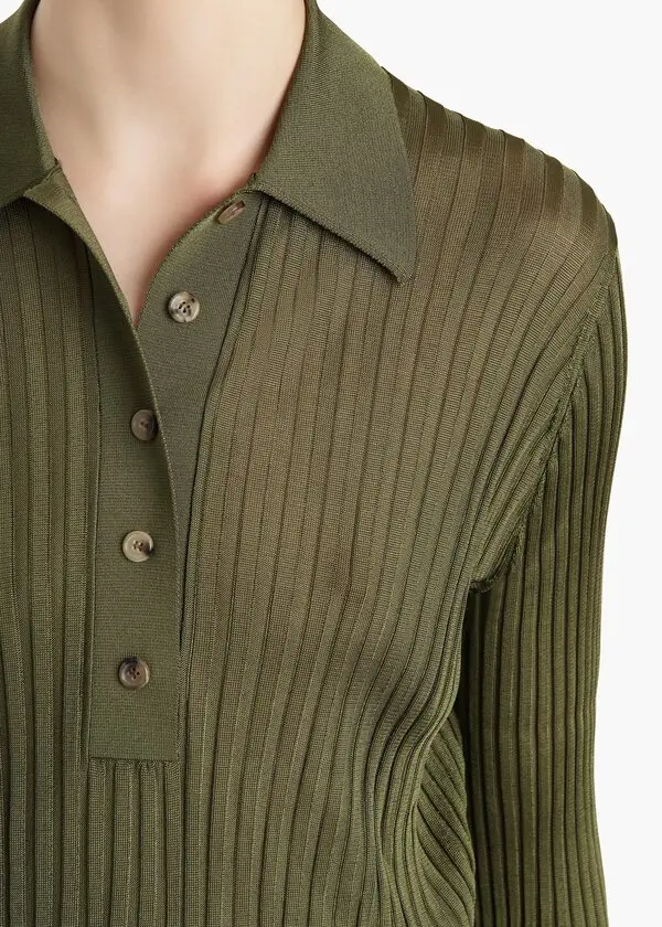 Khaite Vin Knit Top - Olive