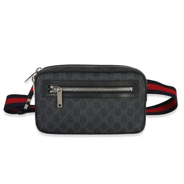 Gucci Gg Supreme Canvas Belt Bag - Black