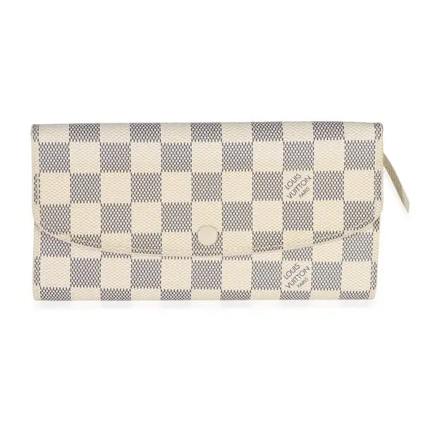 LOUIS VUITTON Damier Azur Canvas Emilie Wallet - Beige