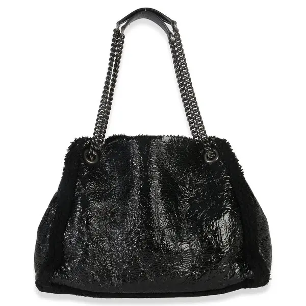 Gucci Patent Shearling Soho Hobo