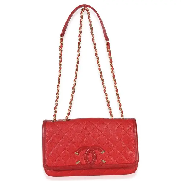 Chanel Quilted Caviar Filigree Flap Bag