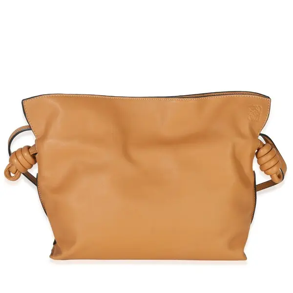 Loewe Warm Desert Nappa Calfskin Flamenco Knot Clutch - Tan