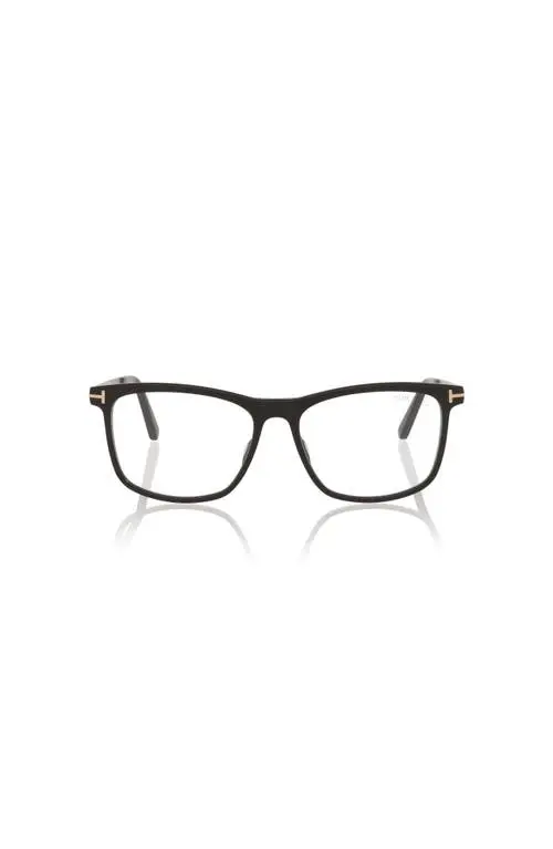 TOM FORD 56mm Square Eyeglasses - Black
