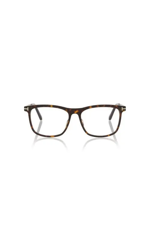 TOM FORD 56mm Square Eyeglasses - Tortoise
