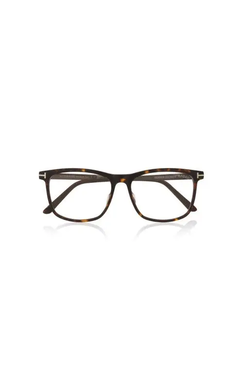 TOM FORD 56mm Square Eyeglasses - Tortoise