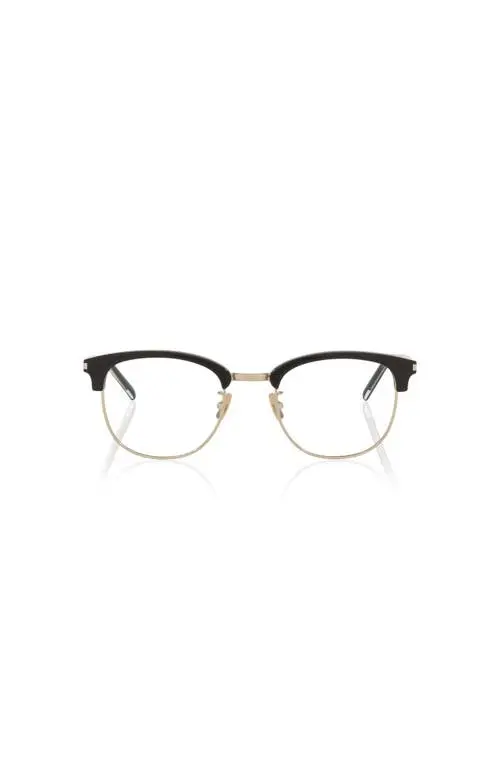 Saint Laurent 51mm Round Optical Glasses - Black