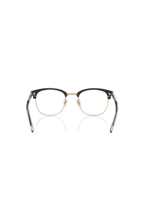 Saint Laurent 51mm Round Optical Glasses - Black
