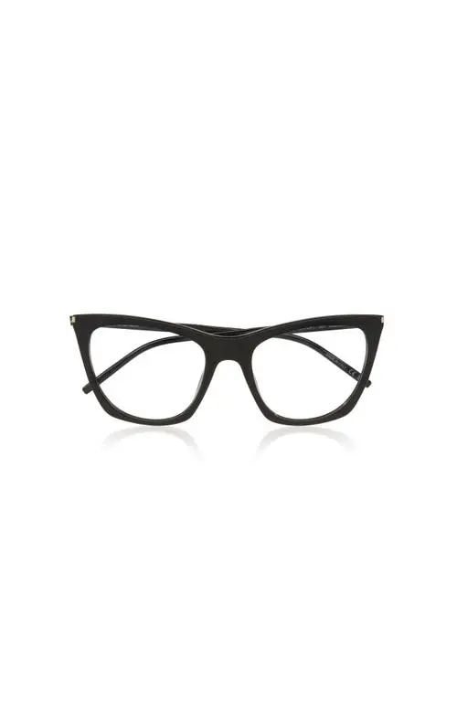 Saint Laurent 55mm Cat Eye Optical Glasses - Black