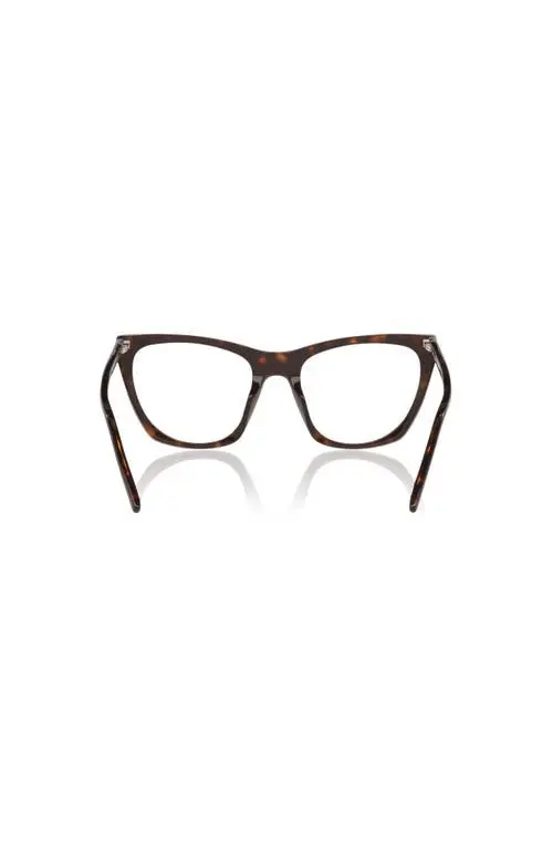 Saint Laurent 55mm Cat Eye Optical Glasses - Tortoise