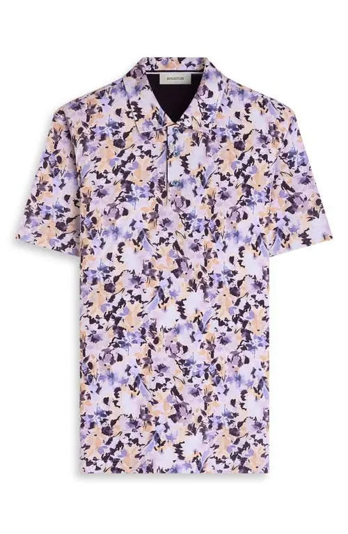 Bugatchi Hendrix Floral Pima Cotton Polo
