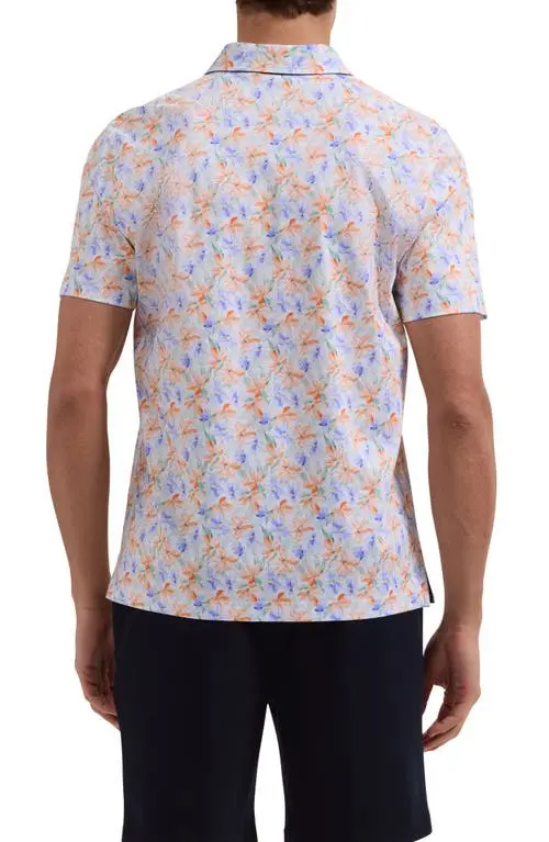 Bugatchi Hendrix Floral Pima Cotton Polo