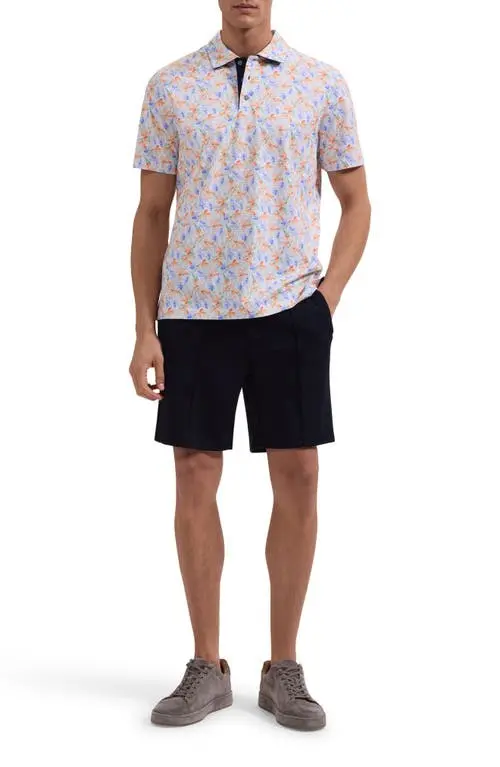 Bugatchi Hendrix Floral Pima Cotton Polo