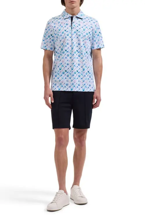 Bugatchi Hendrix Geo Print Pima Cotton Polo
