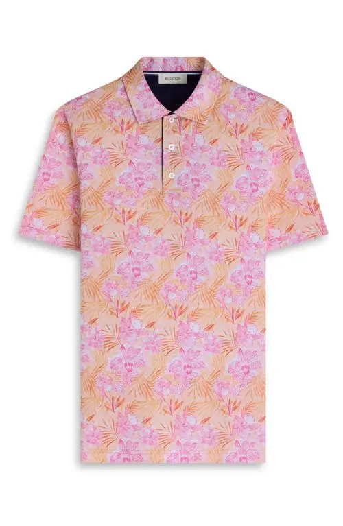Bugatchi Hendrix Floral Pima Cotton Polo