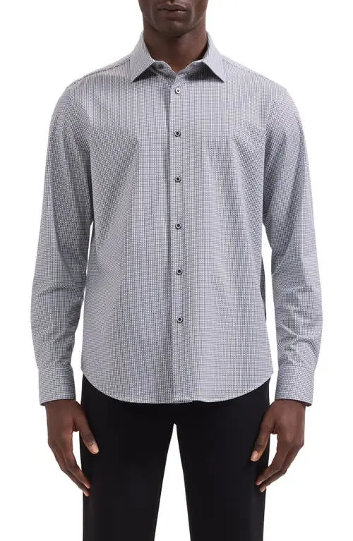 Bugatchi James Ooohcotton® Geometric Print Button-up Shirt - White