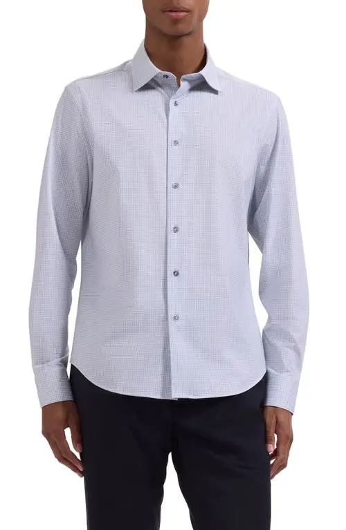Bugatchi James Ooohcotton® Geo Print Button-up Shirt - Platinum