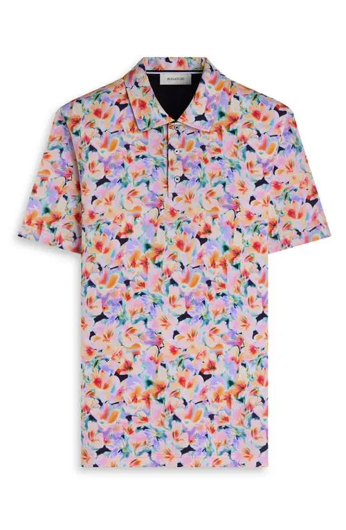 Bugatchi Hendrix Floral Pima Cotton Polo