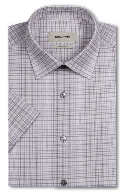 Bugatchi Miles Ooohcotton® Shadow Plaid Short Sleeve Button-up Shirt