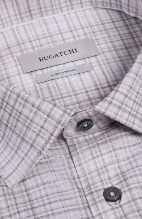 Bugatchi Miles Ooohcotton® Shadow Plaid Short Sleeve Button-up Shirt