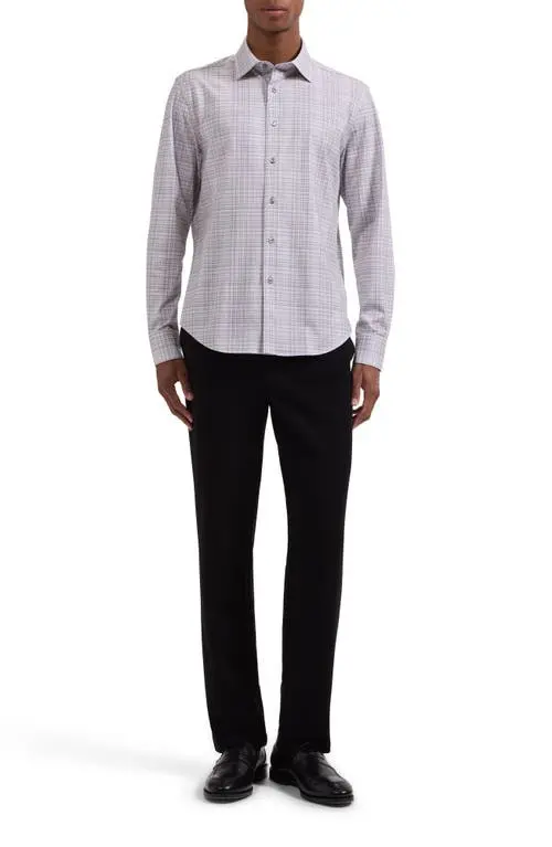 Bugatchi James Ooohcotton® Plaid Button-up Shirt - Limestone