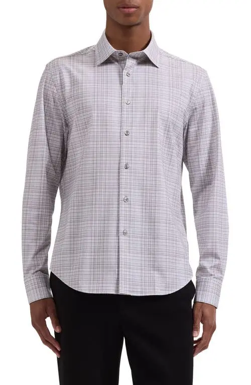 Bugatchi James Ooohcotton® Plaid Button-up Shirt - Limestone