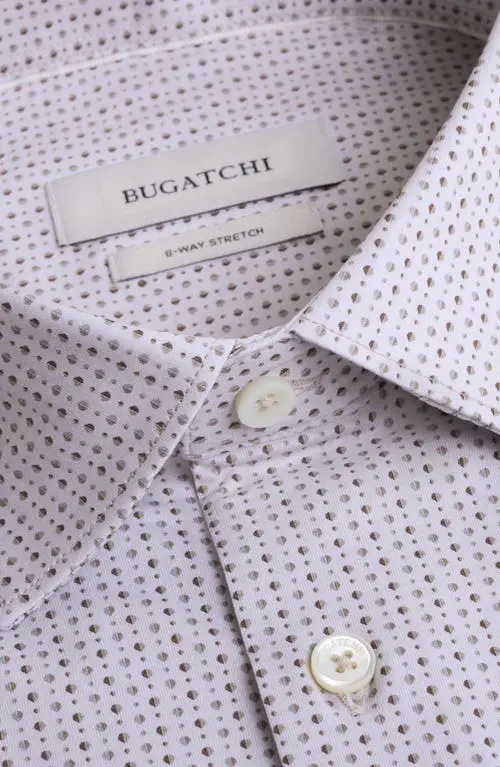 Bugatchi James Ooohcotton® Geometric Print Button-up Shirt - Limestone