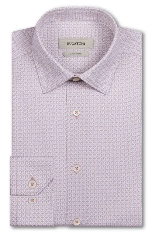 Bugatchi James Ooohcotton® Geo Print Button-up Shirt - Cinnamon