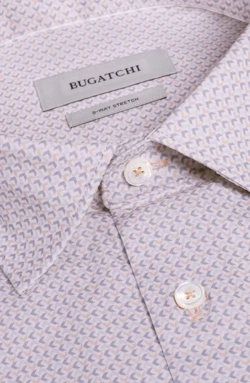 Bugatchi James Ooohcotton® Geo Print Button-up Shirt - Cinnamon