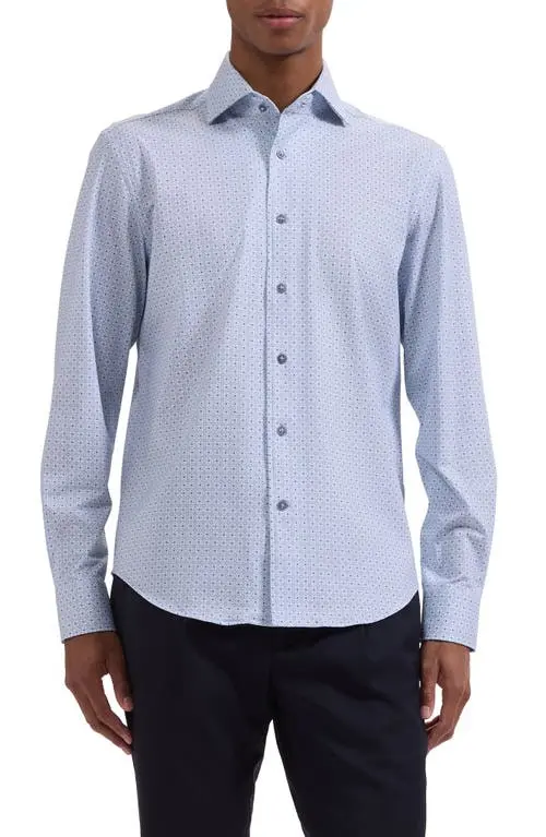 Bugatchi Devon Ooohcotton® Tile Geo Print Button-up Shirt - Ether