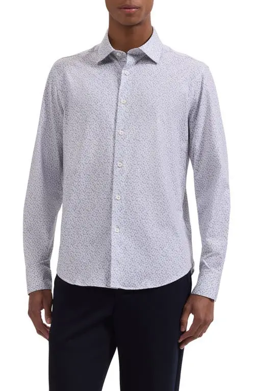 Bugatchi James Ooohcotton® Leaf Print Button-up Shirt - Sand