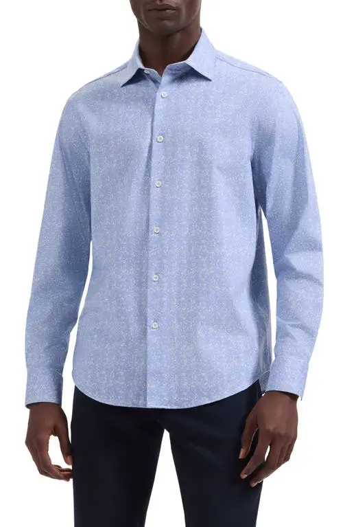 Bugatchi Jimmy Ooohcotton® Abstract Print Button-up Shirt - Air Blue