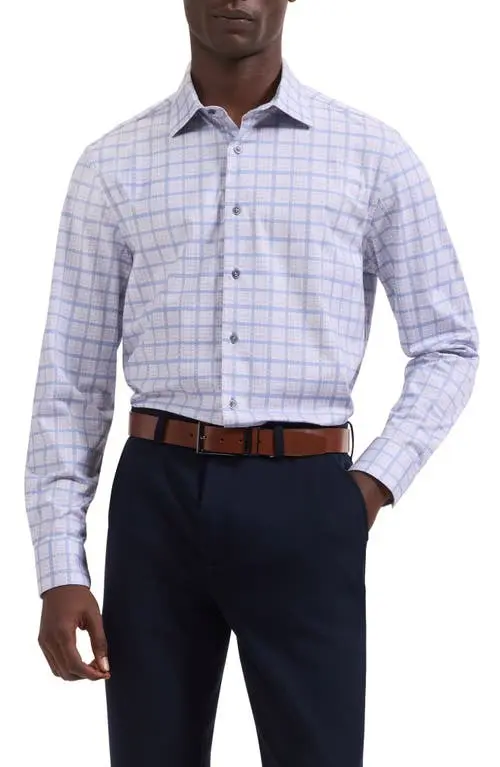 Bugatchi Jimmy Ooohcotton® Plaid Button-up Shirt - Dusty Pink
