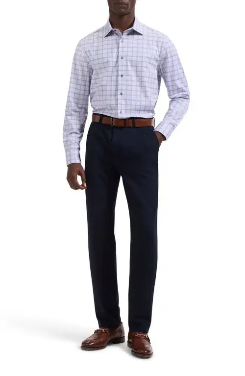 Bugatchi Jimmy Ooohcotton® Plaid Button-up Shirt - Dusty Pink